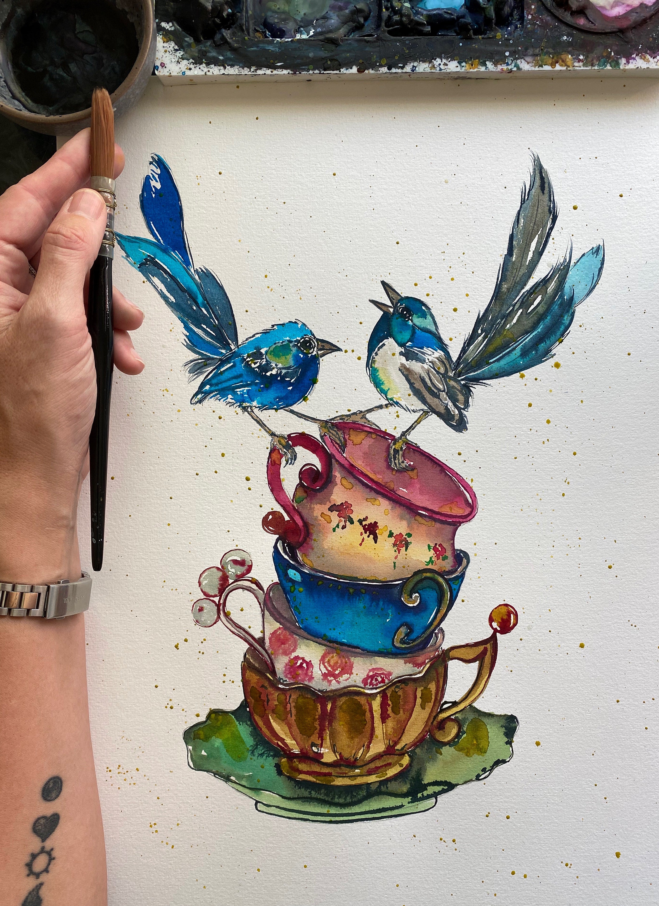 Fairy Wren Tea Party – Sunny Life Art